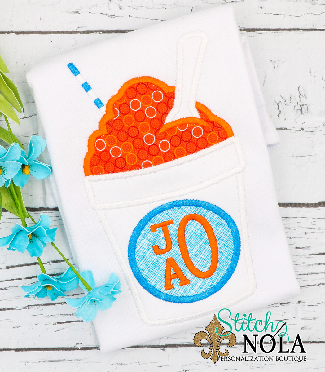 Personalized Snowball With Monogram Appliqué Shirt | Stitch NOLA